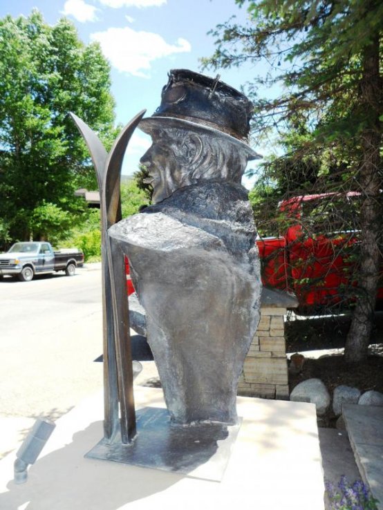 The Ralph Jackson "The Clown Prince of Skiing" Sculpture and Plaque ...