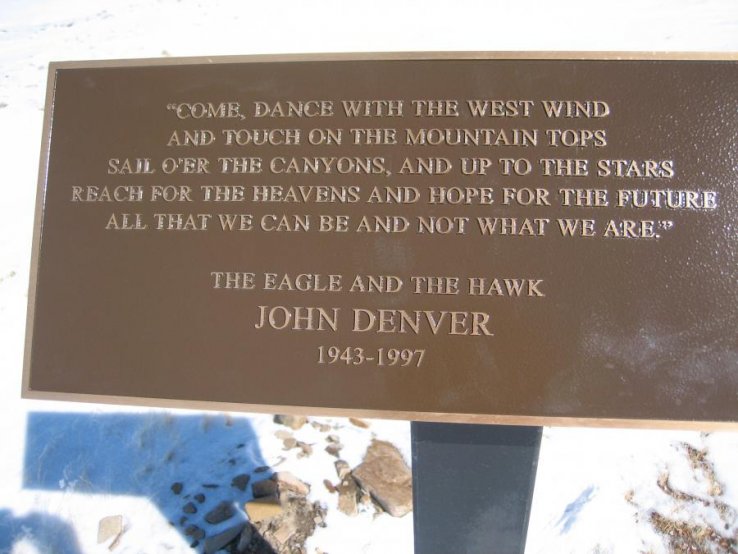 The John Denver Plaque (Snowmass)
