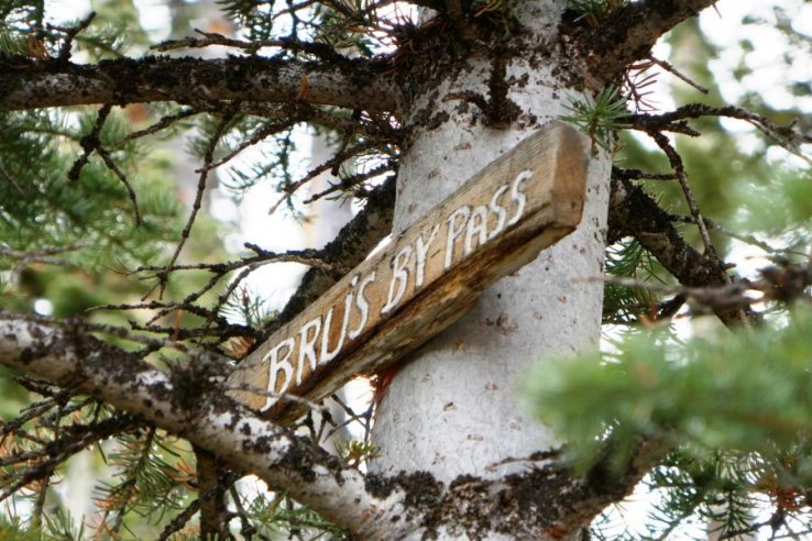 The Bru's Bypass Sign (Aspen Mountain)