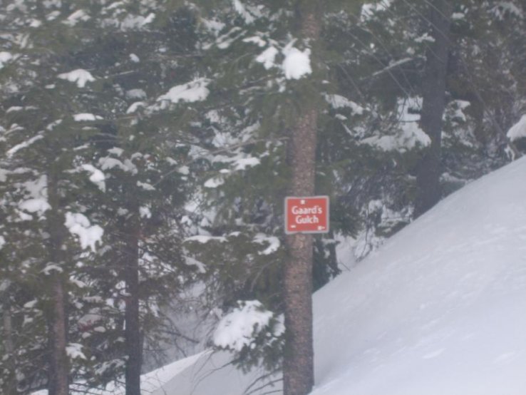 The "Gaard's Gulch" Sign (Aspen Mountain)