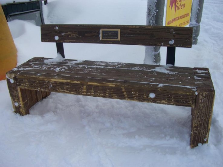 The Bill Newhouse Plaque and Bench (Aspen Mountain)
